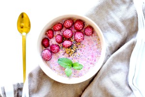 Chia & Lin Pudding – Framboises et menthe – Les Cookines
