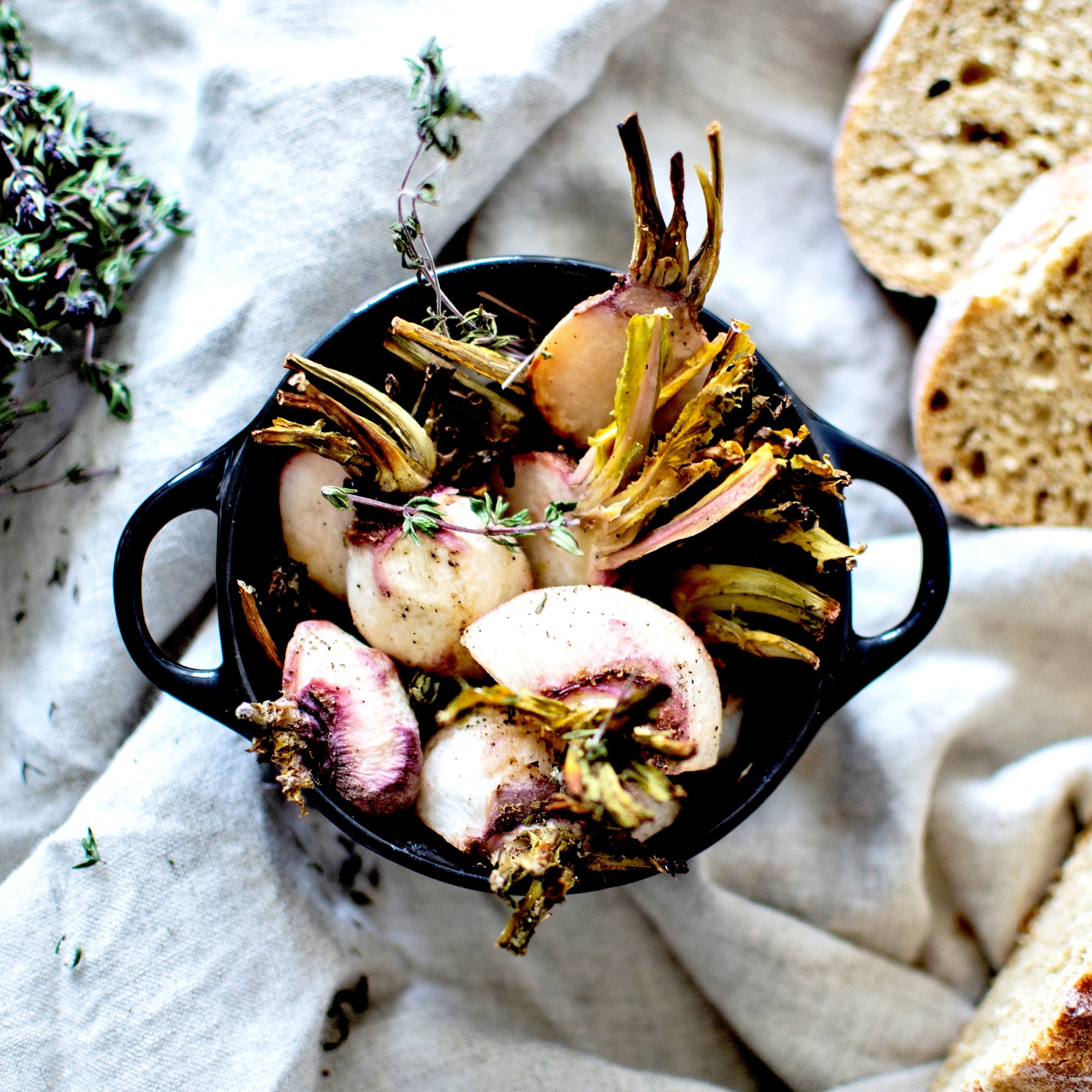 Navets nouveaux rôtis – Au Vinaigre et au Miel – Les Cookines