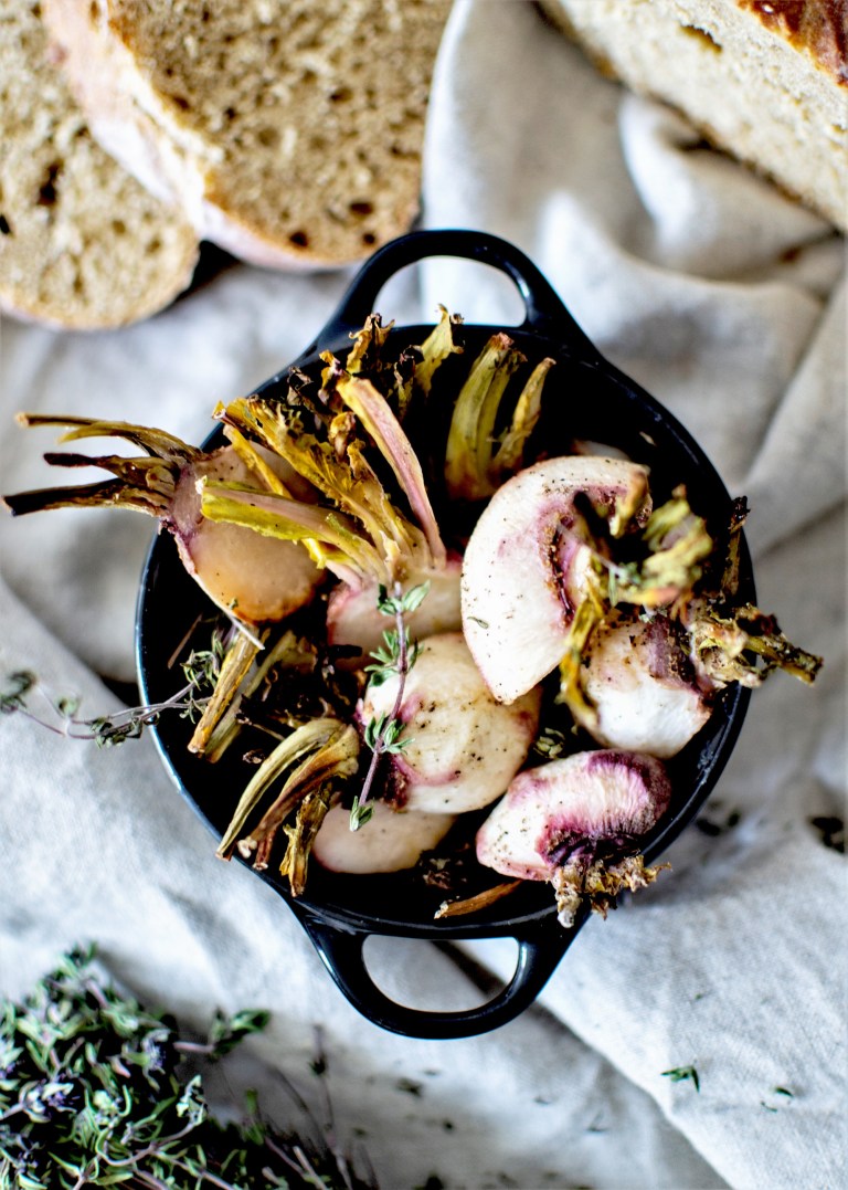 Navets nouveaux rôtis – Au Vinaigre et au Miel – Les Cookines