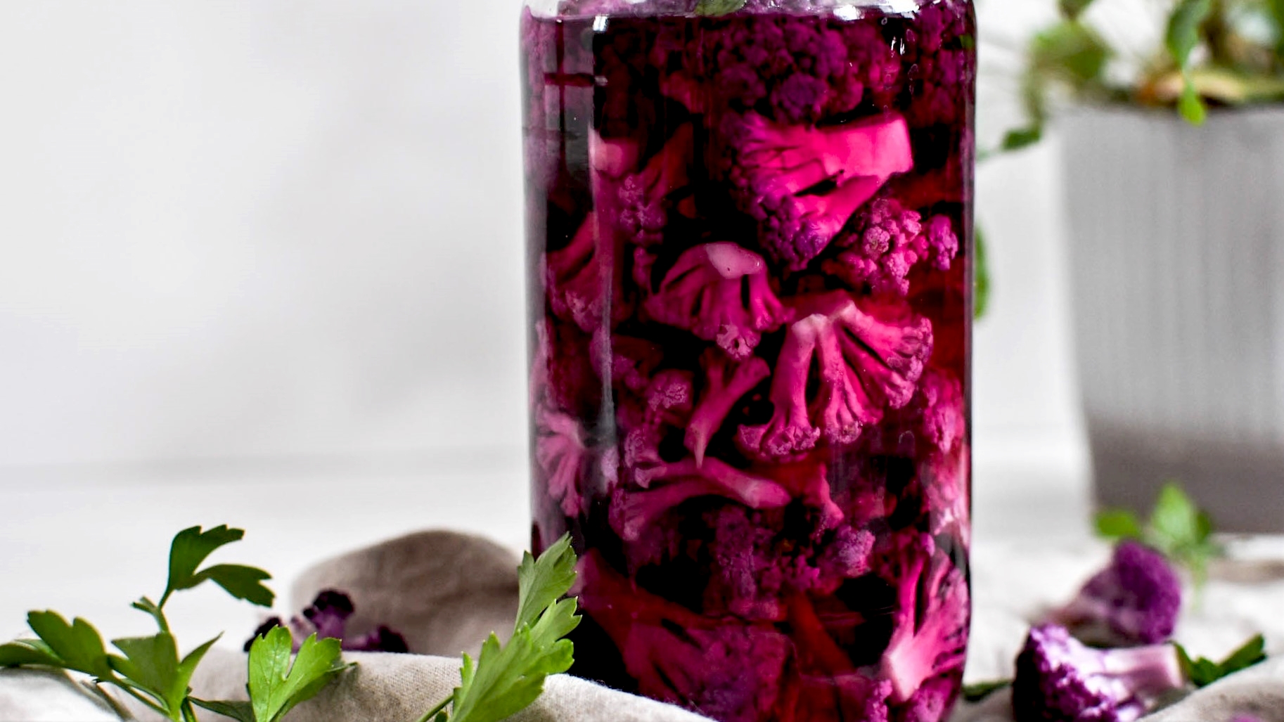 Pickles de chou-fleur violet – Les Cookines
